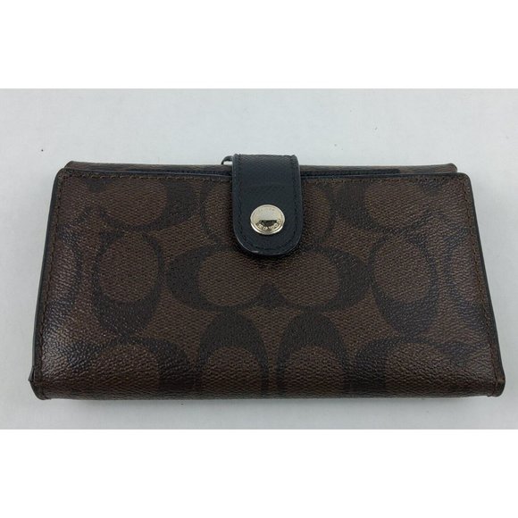 Coach | Bags | Coach Signature Snap Medium Cell Phone Wallet Wristlet ...